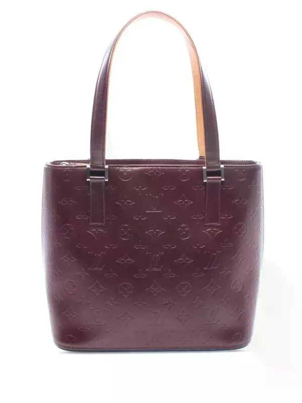 LOUIS VUITTON Monogram Mat Stockton Tote Bag - Red