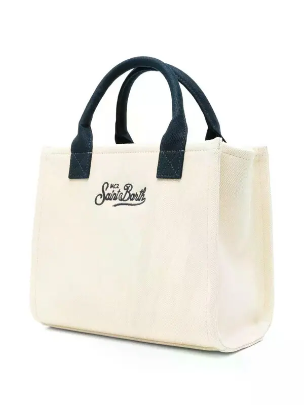 MC2 SAINT BARTH Logo-embroidered Tote Bag - Neutrals