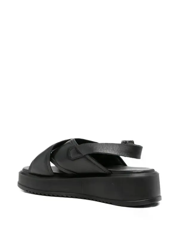SERGIO MORETTI FIRENZE Crossover Strap Platform Sandals