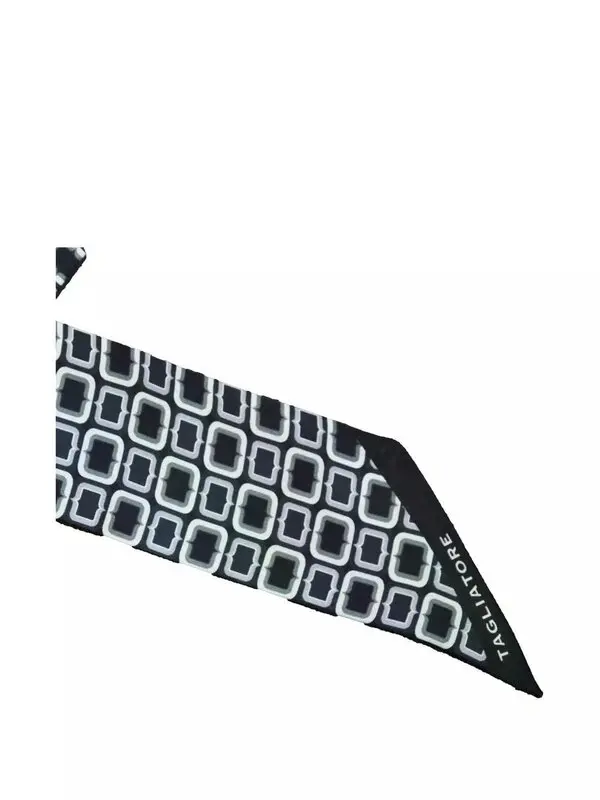 Tagliatore Geometric-print Neckerchief - Black