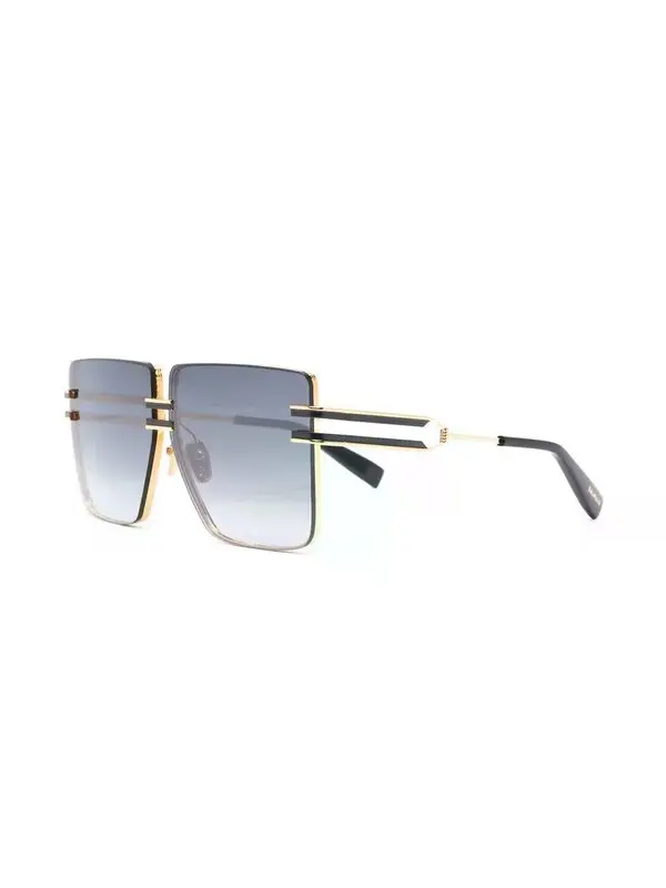 Balmain Square Frame Sunglasses - Gold