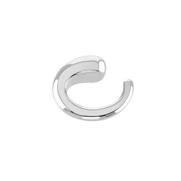 LUCY QUARTERMAINE Sterling Rhodium Overlay Chunky Drop Ear Cuff - Silver