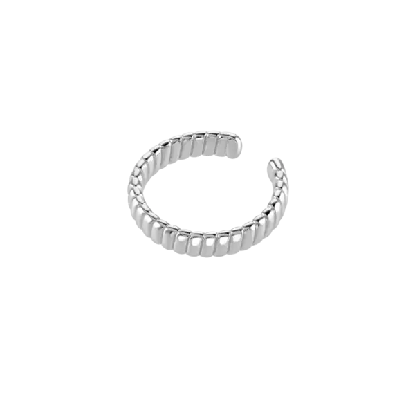 LUCY QUARTERMAINE Sterling Textured Ear Cuff - Silver