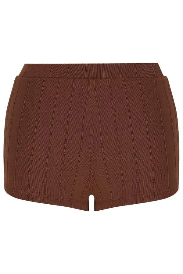 FLOATING SWIM High-waisted Crinkle Swim Shorts