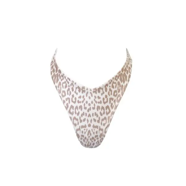 TERRA DEA Leopard Print Reversible Bikini Briefs - White