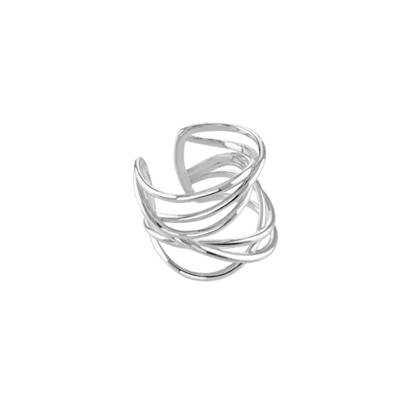 LUCY QUARTERMAINE Sterling Intertwined Ear Cuff - Silver