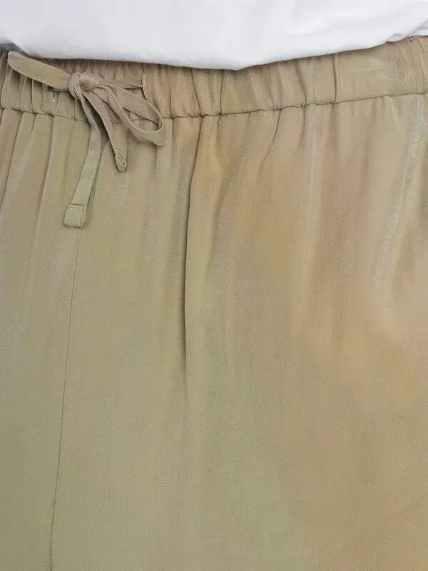 GRIFONI Beige Twill Drawstring Waist Shorts