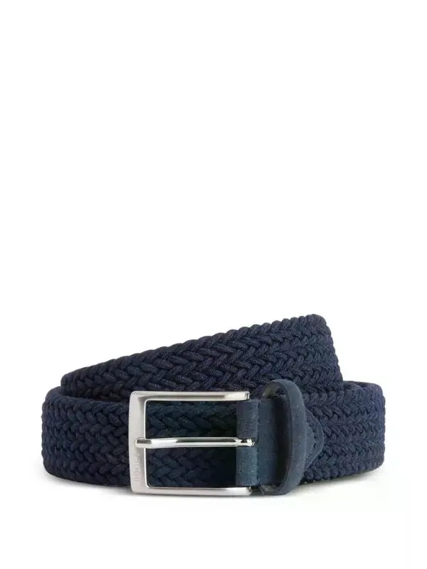 Boggi Milano Woven Buckled Belt - Blue