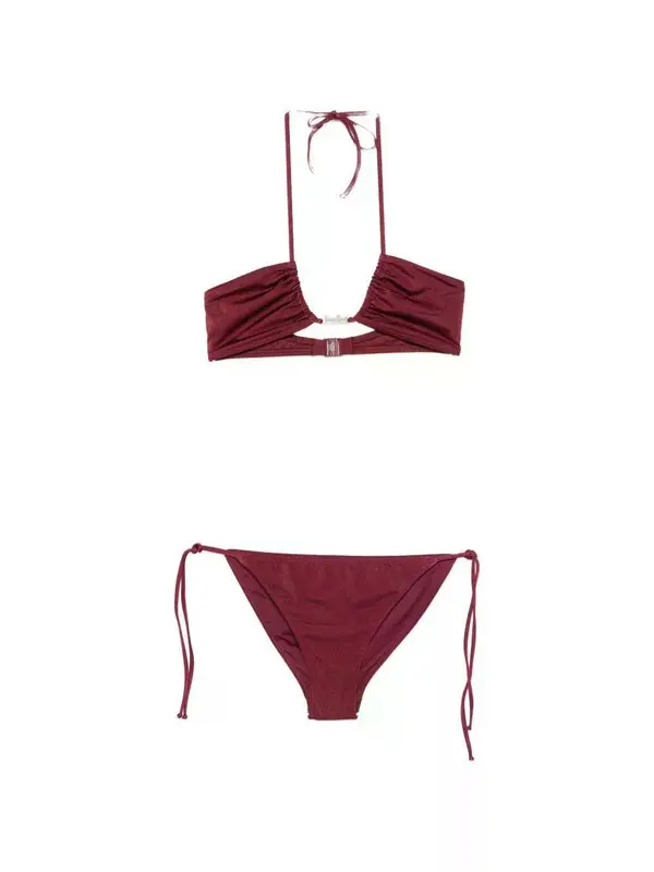 MC2 SAINT BARTH Halterneck Side-tie Bikini - Red
