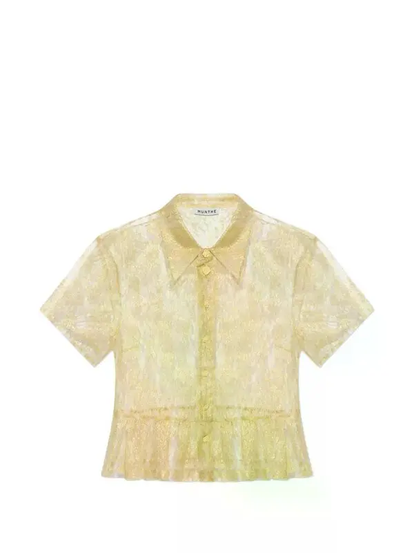 Munthe Bustona Floral Lace Ruffled Blouse