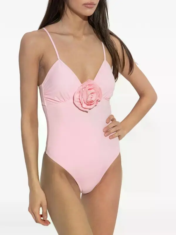 Moschino Floral Appliqué Cut-out Swimsuit