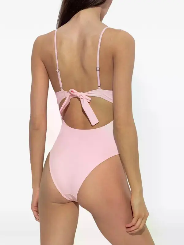 Moschino Floral Appliqué Cut-out Swimsuit