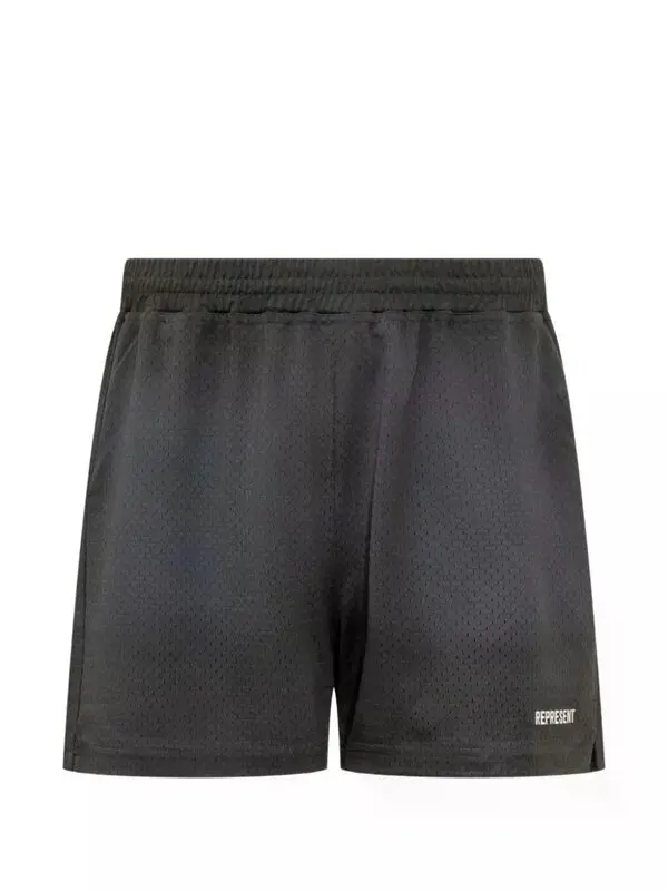 REPRESENT Mesh Logo Track Shorts - Grey