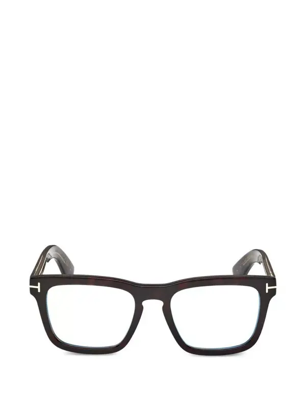 TOM FORD Tortoiseshell Rectangle Eyeglasses