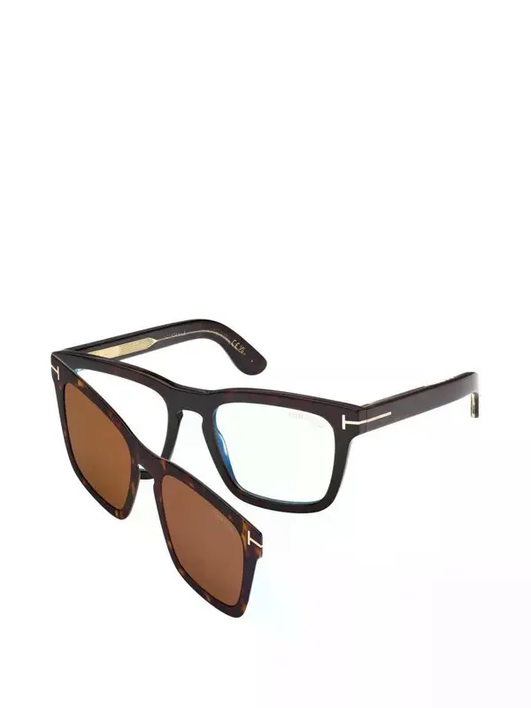 TOM FORD Tortoiseshell Rectangle Eyeglasses