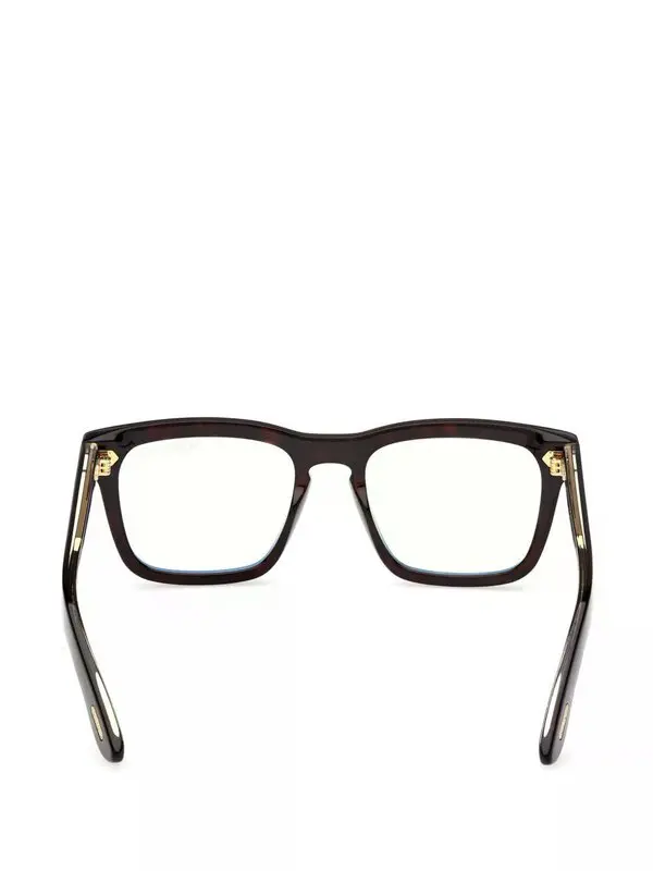 TOM FORD Tortoiseshell Rectangle Eyeglasses