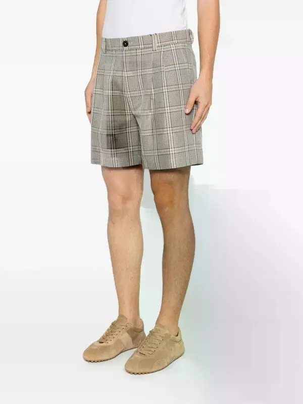 AMARANTO Plaid Pleated Shorts