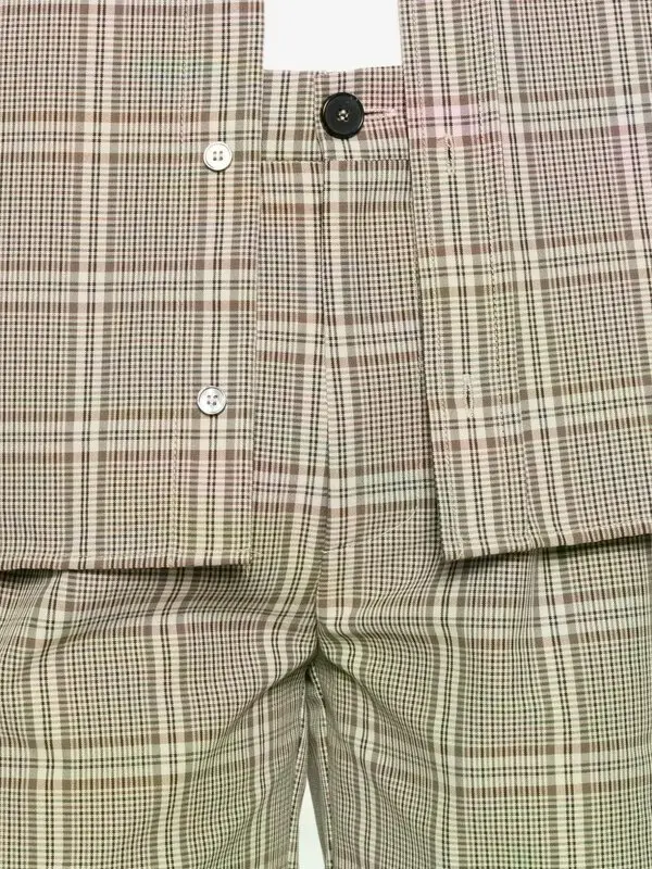 AMARANTO Plaid Pleated Shorts