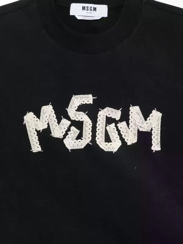 MSGM Lace Logo Sweatshirt