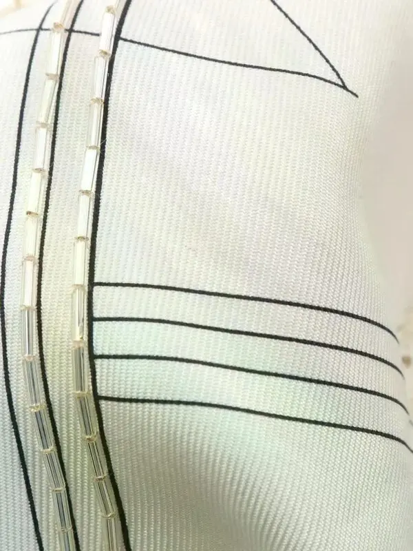 Hermès Silk Square Scarf With Beads Embellishment