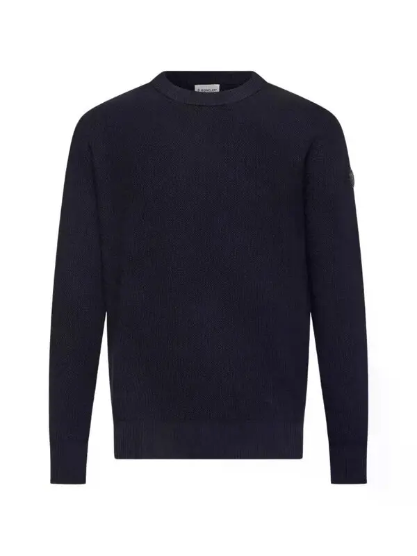 Moncler Logo Patch Waffle-knit Sweater