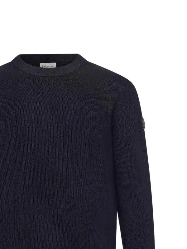 Moncler Logo Patch Waffle-knit Sweater