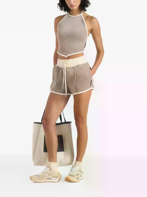 Manière De Voir Drawstring Shorts With Contrast Piping