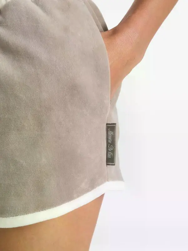 Manière De Voir Drawstring Shorts With Contrast Piping