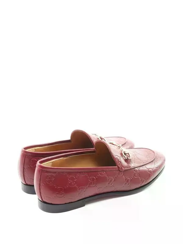 Gucci Bordeaux Leather Horsebit Loafers