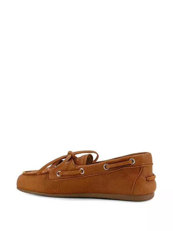 Miu Miu Leather Lace-up Loafers