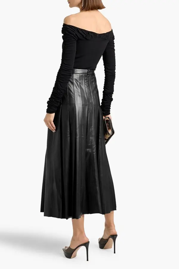 Ronny Kobo Arlette Pleated Midi Skirt