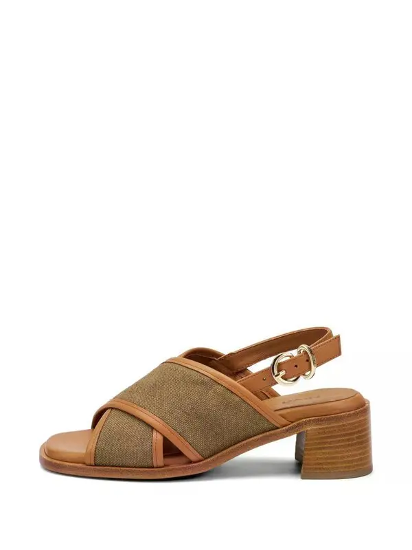 FRAU Crossover Strap Block Heel Sandals