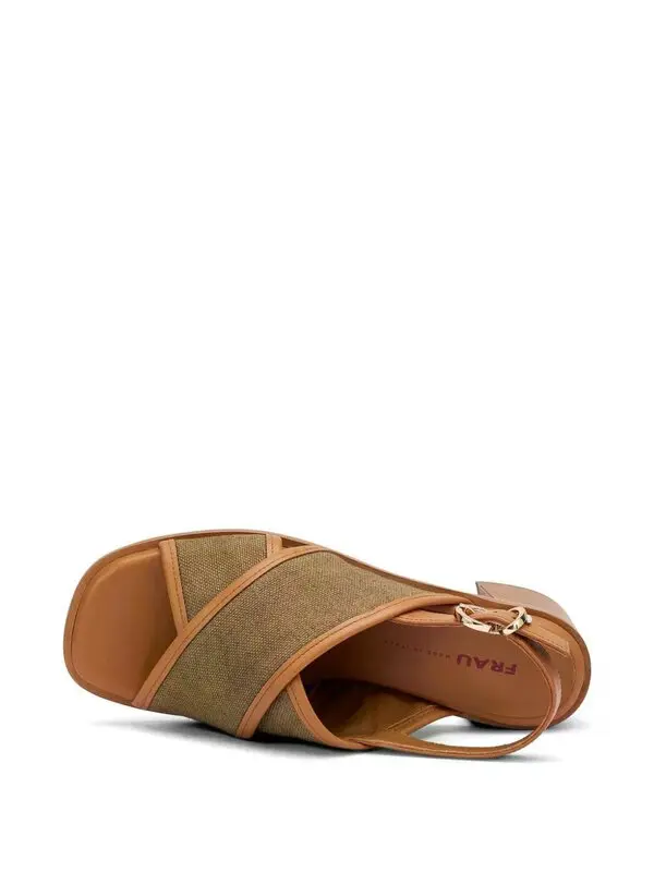 FRAU Crossover Strap Block Heel Sandals