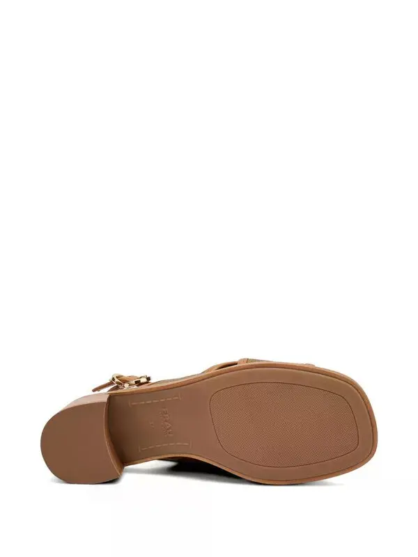 FRAU Crossover Strap Block Heel Sandals