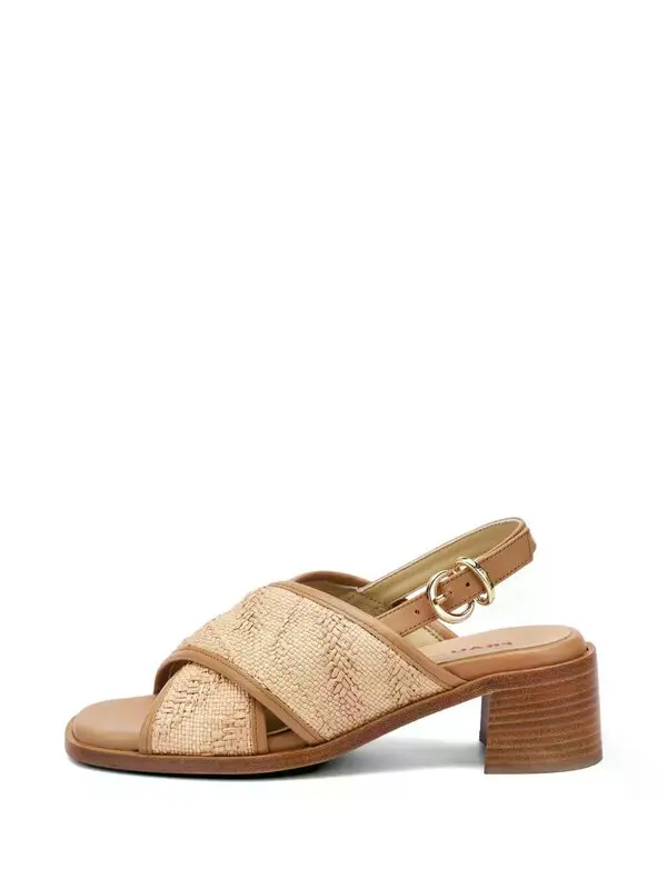 FRAU Herringbone Effect Crossover Strap Sandals