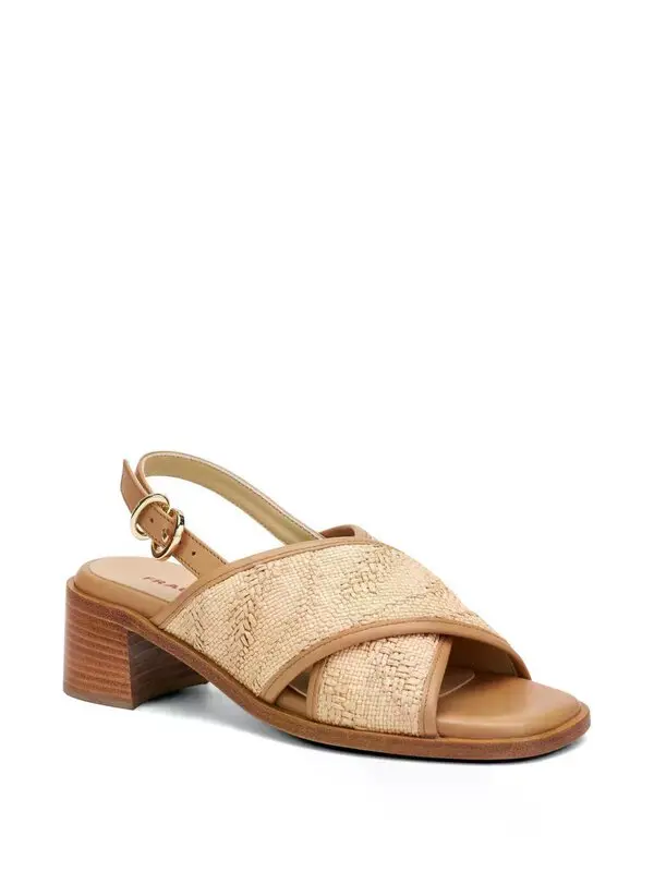 FRAU Herringbone Effect Crossover Strap Sandals