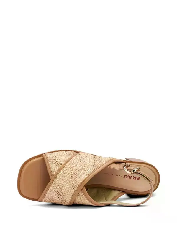 FRAU Herringbone Effect Crossover Strap Sandals