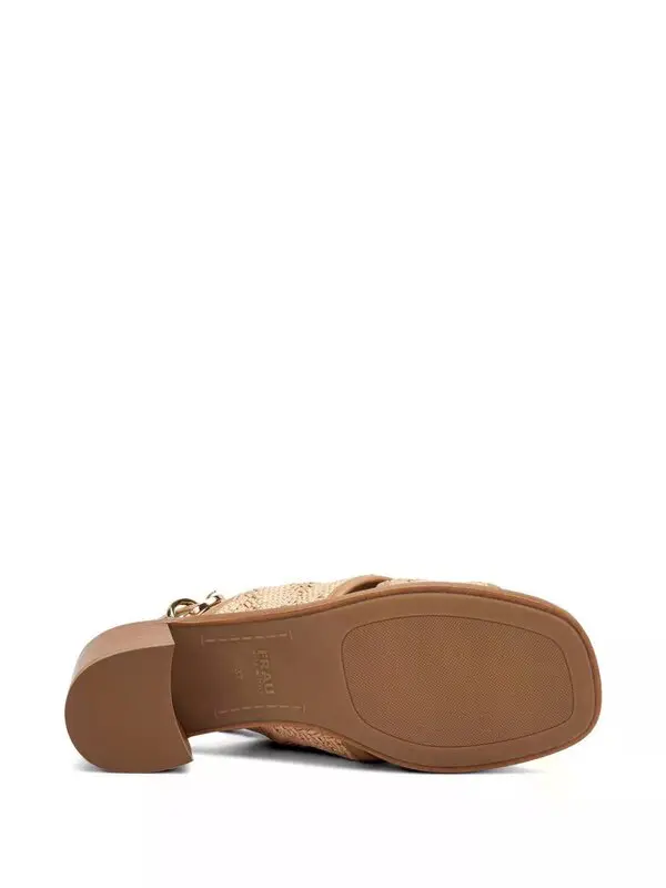 FRAU Herringbone Effect Crossover Strap Sandals