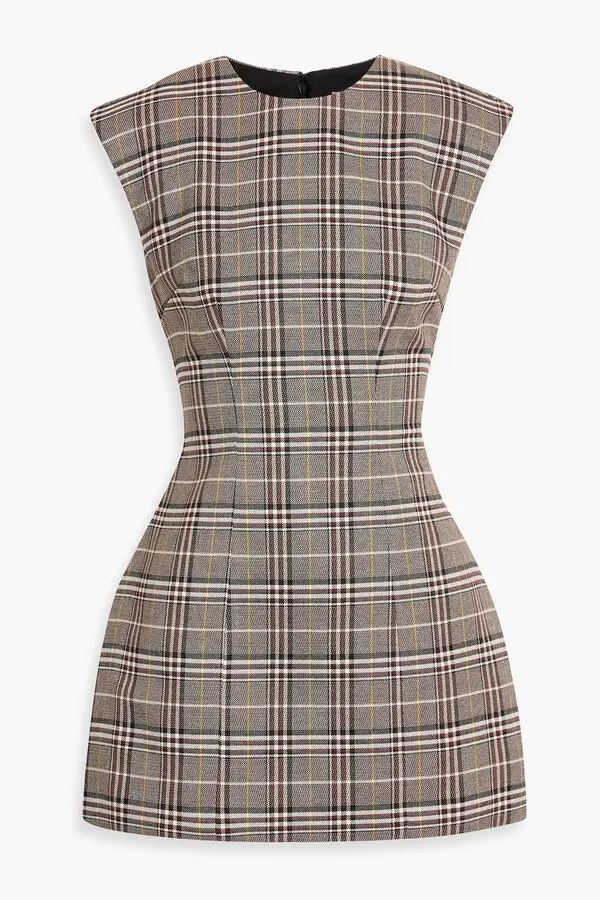 Ronny Kobo Wolverton Checked Jacquard Mini Dress