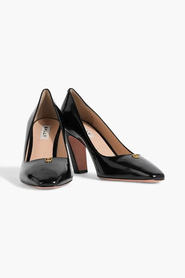 Bally Patent Leather Pumps With Logo Embellishment