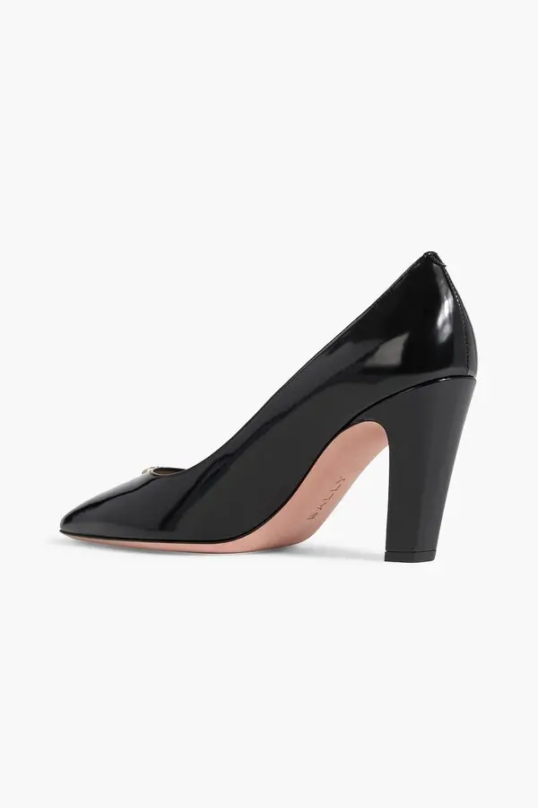 Bally Patent Leather Pumps With Logo Embellishment