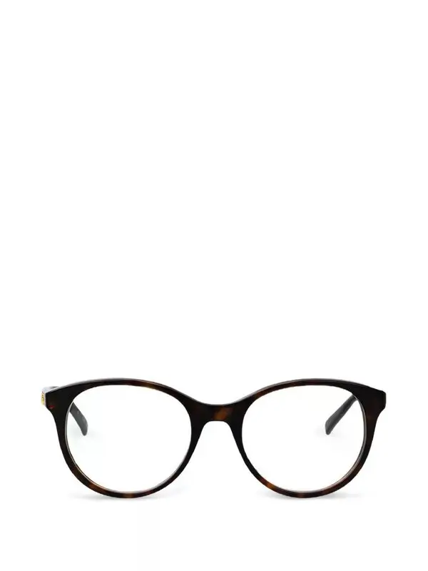 Valentino Garavani Vlogo Round Frame Glasses - Brown