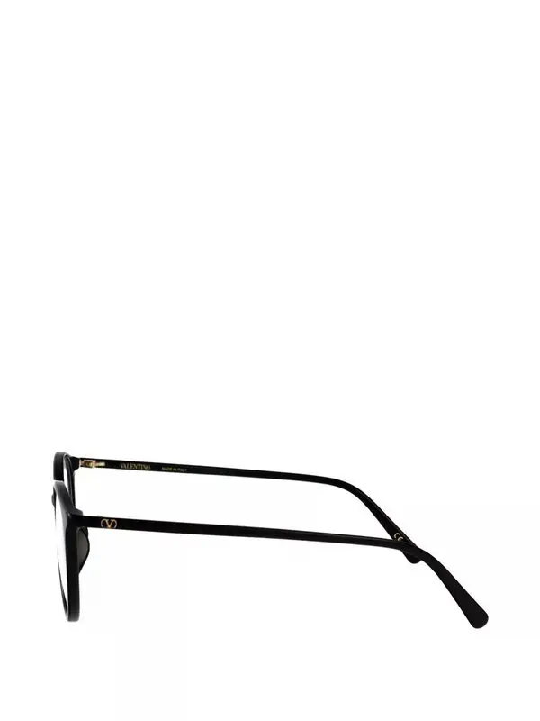 Valentino Garavani Vlogo Round-frame Glasses - Black