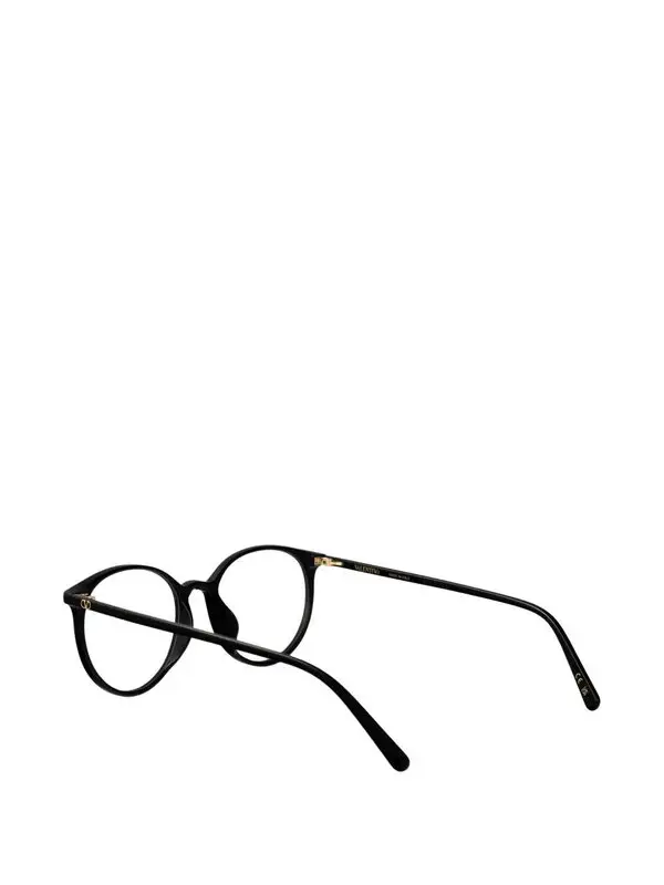 Valentino Garavani Vlogo Round-frame Glasses - Black