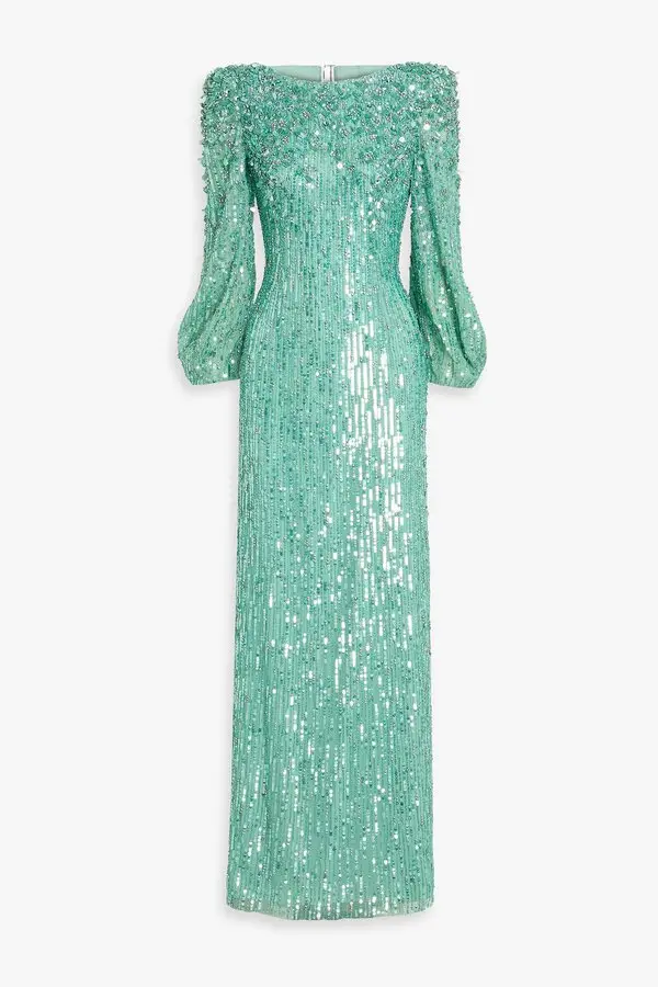 Jenny Packham Ziva Embellished Tulle Gown