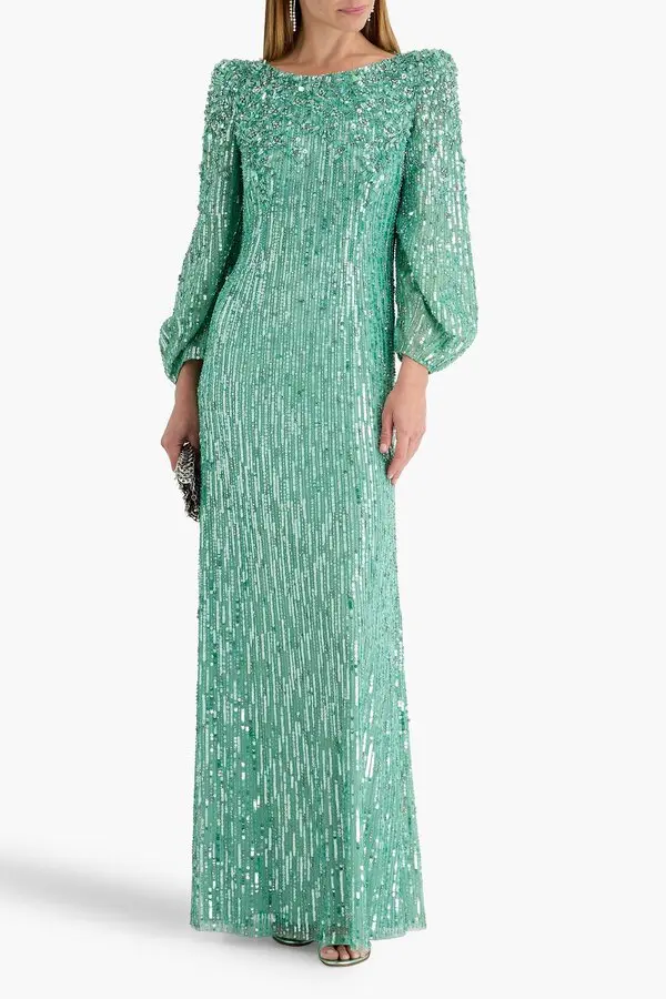 Jenny Packham Ziva Embellished Tulle Gown