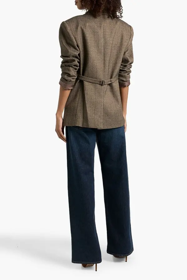 Ronny Kobo Birch Herringbone Tweed Blazer