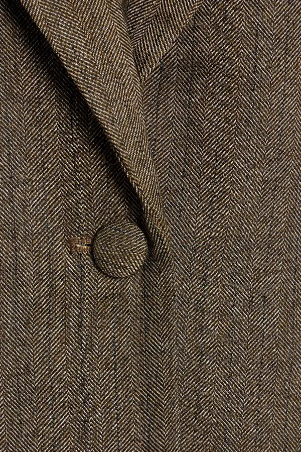 Ronny Kobo Birch Herringbone Tweed Blazer