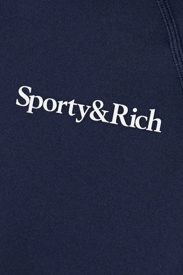 SPORTY & RICH Serif Cropped Stretch Top