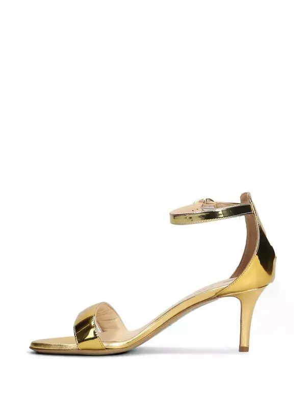 FABIO RUSCONI Metallic Effect Ankle Strap Sandals - Gold